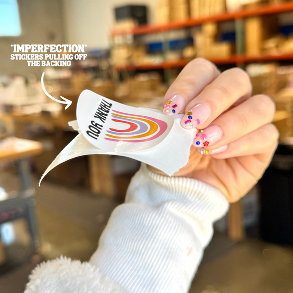*IMPERFECT* Checkered Sticker Roll – Magical Mailers